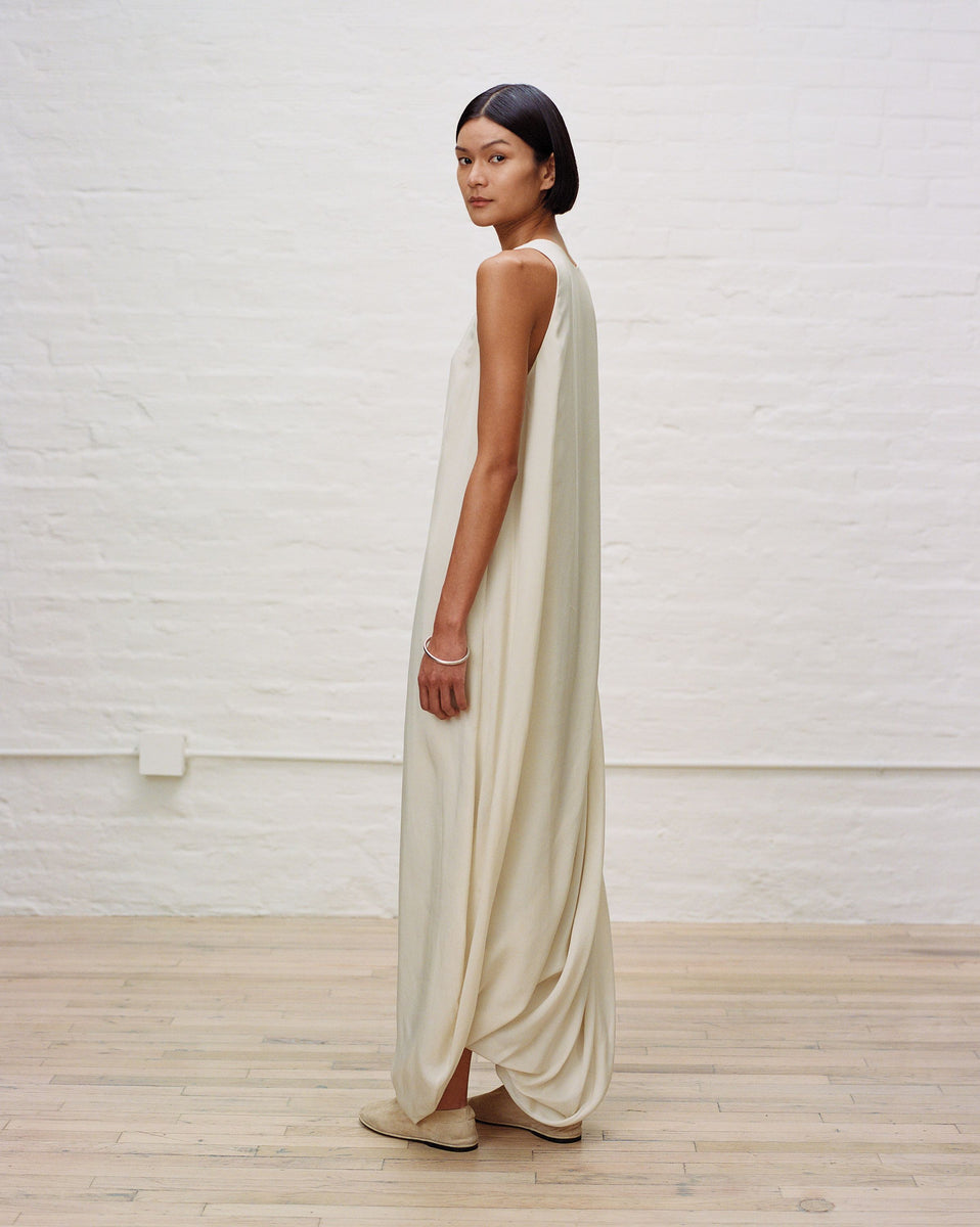 Balloon Dress in Ivory – purethread